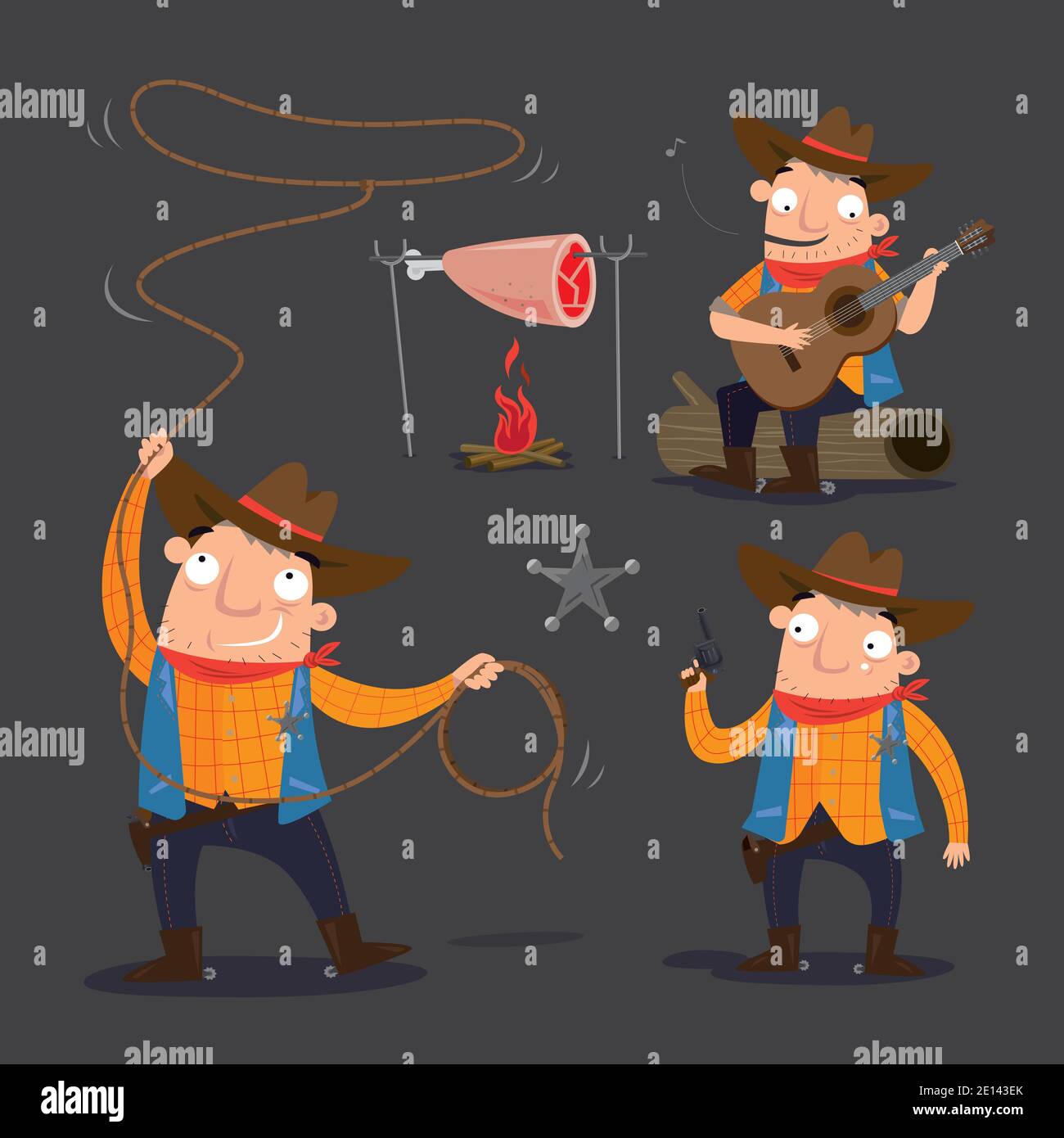 Singing cowboy Stock Vector Images - Alamy