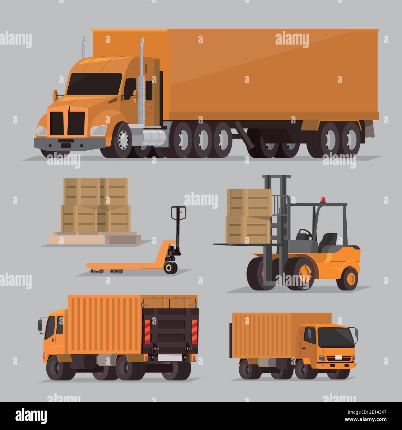 Vector set of transportation cargo vehicles Stock Vector Image & Art ...