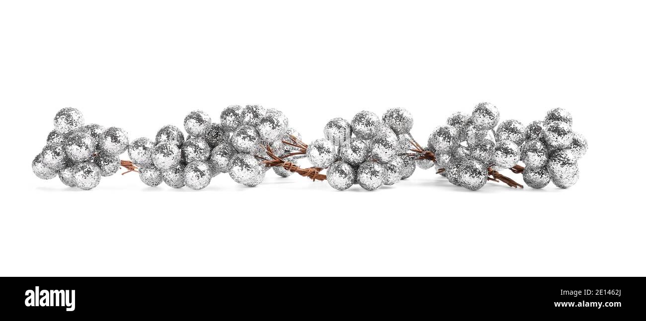 Decorative berries on white background Stock Photo - Alamy