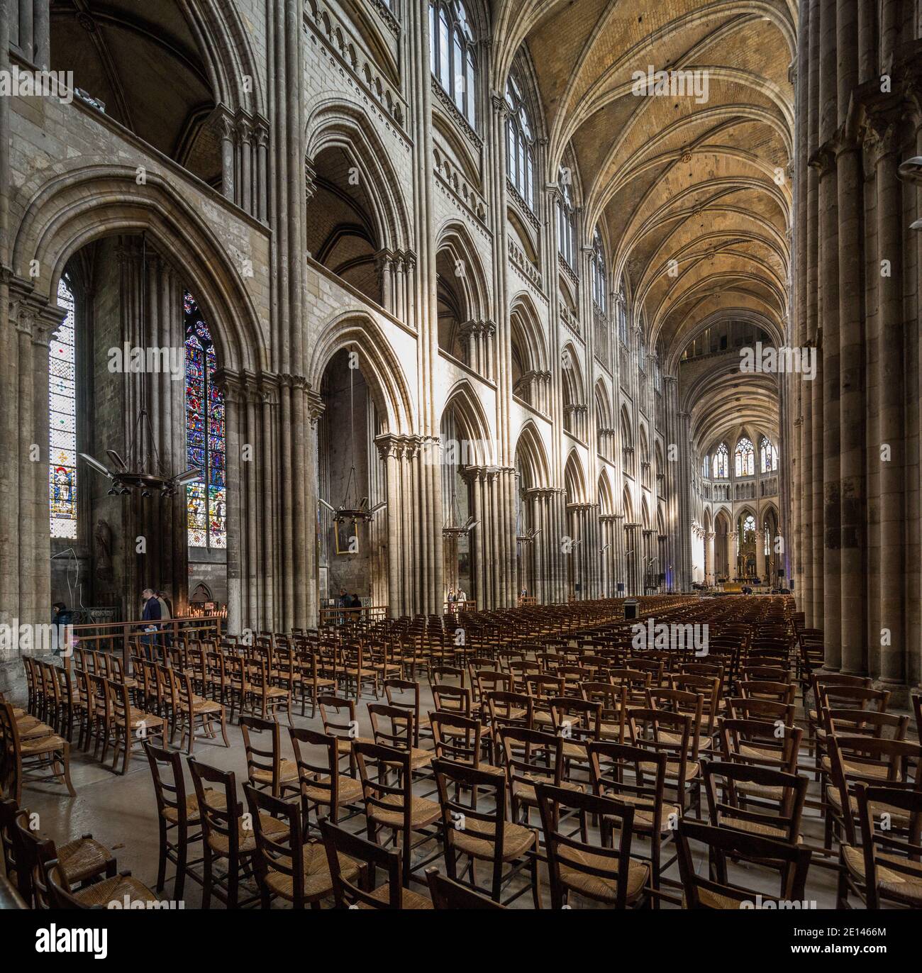 Rouen, Normandy, May 4th 2013 - the beautiful nave of Notre Dame de ...
