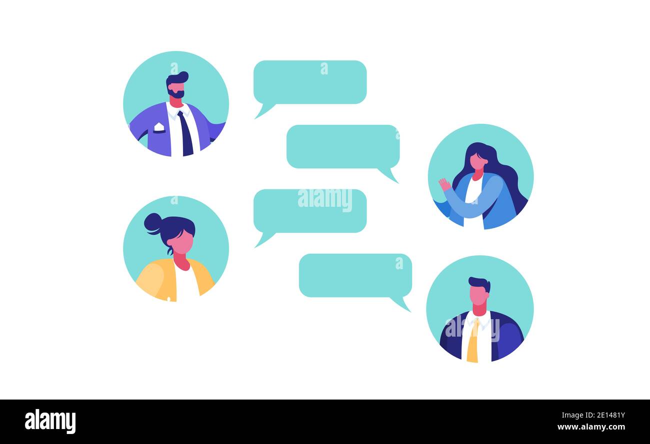 Dialogue bubbles box Stock Vector Images - Alamy