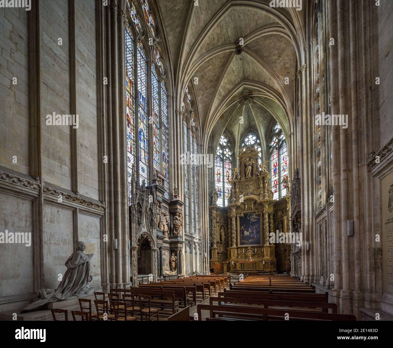 Rouen, Normandy, May 4th 2013 - a cloister in Notre Dame de Rouen ...