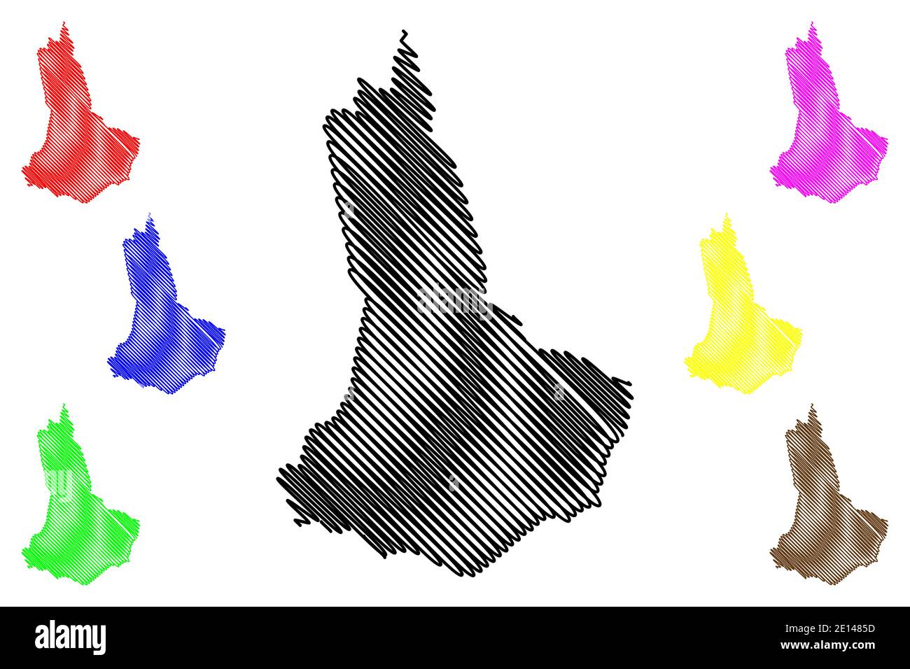 West Pokot County (Republic of Kenya, Rift Valley Province) map vector ...