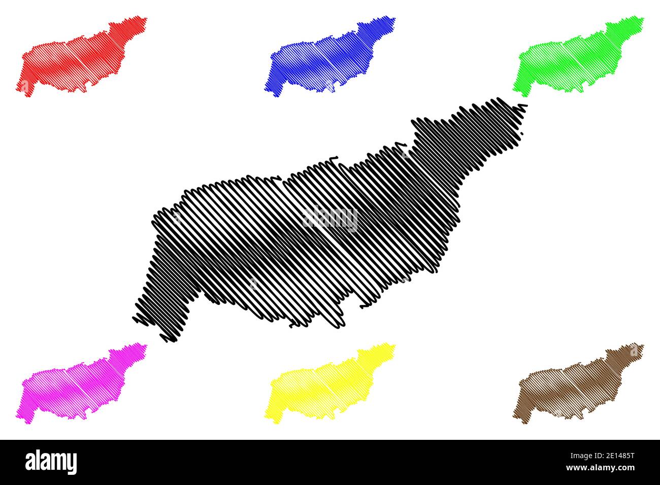 Vihiga County (Republic of Kenya, Western Province) map vector ...