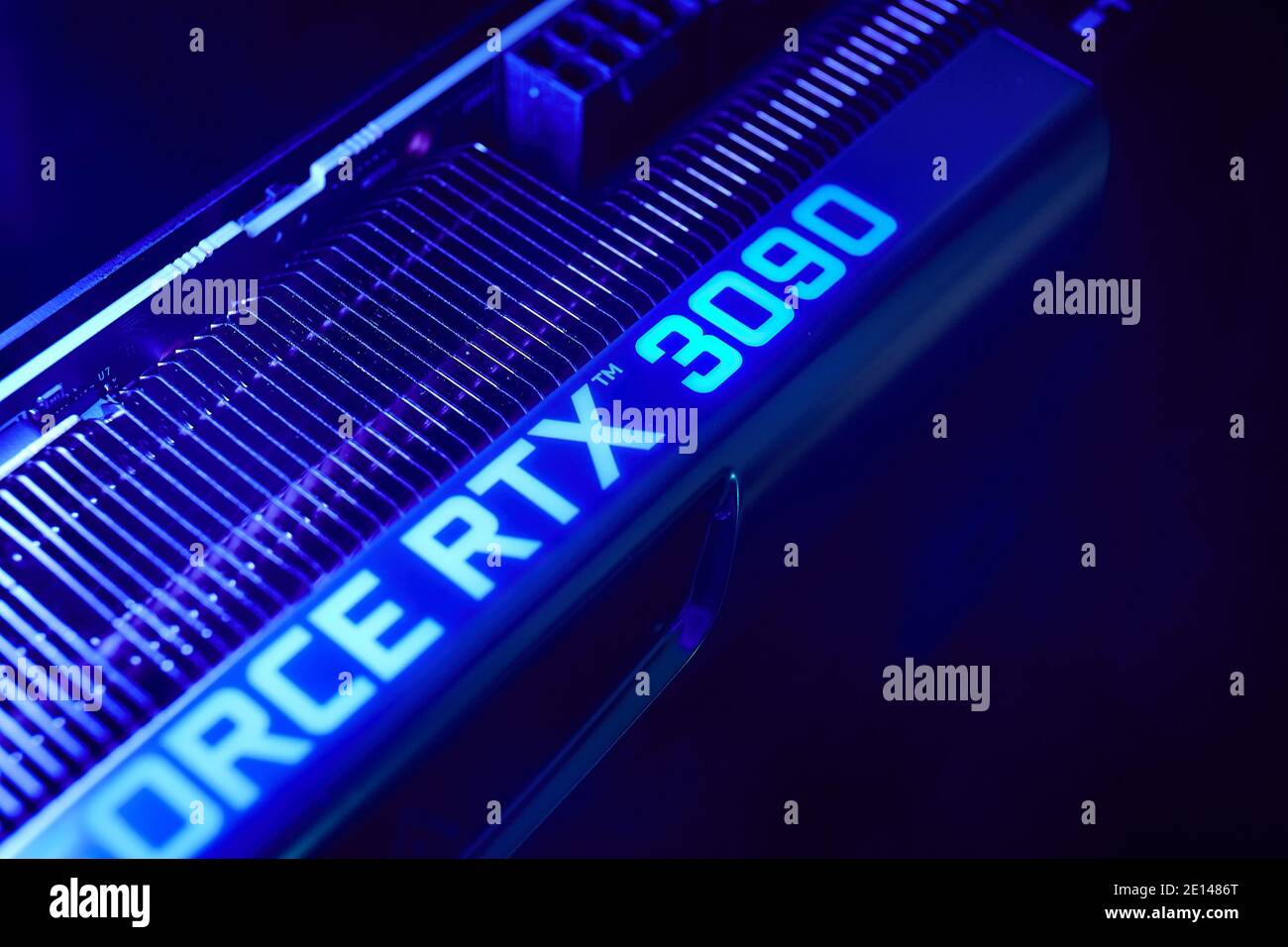 Geforce RTX 3090 Nvidia GPU graphics card detail Stock Photo - Alamy