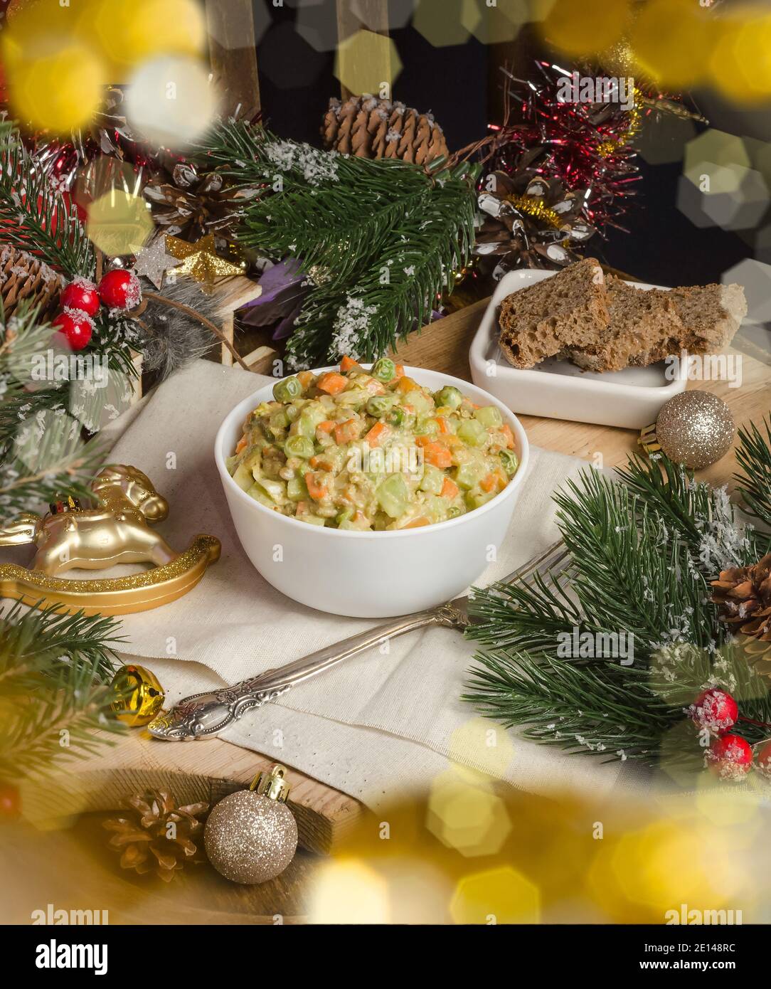 Russian new years table hi-res stock photography and images - Alamy