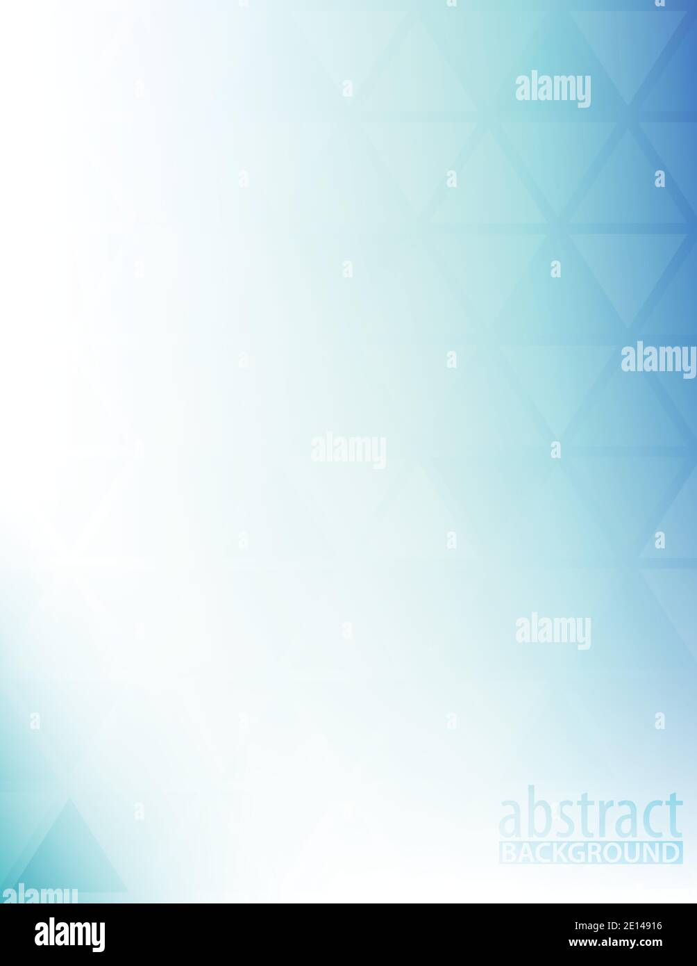 Light abstract blue and turquoise pattern with transparent triangles. Subtle vector graphic ...