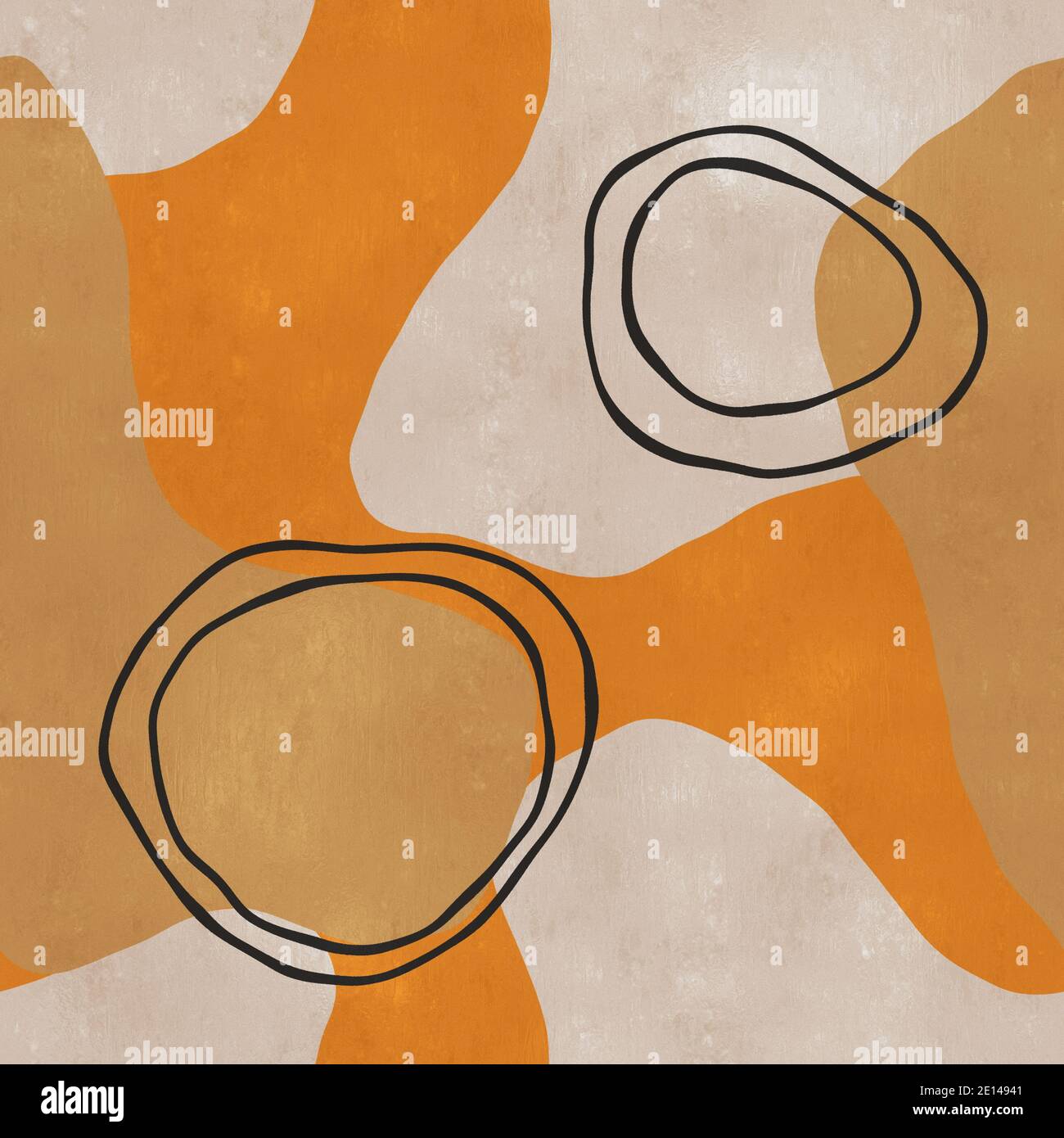 Seamless organic rounded curvy shapes naive design Stock Photo - Alamy