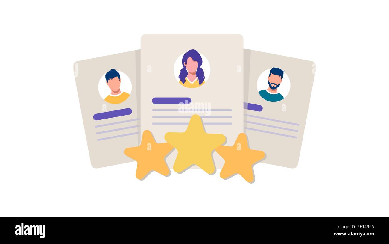 Reviews rating illustration. Feedback customer and social reputation ...
