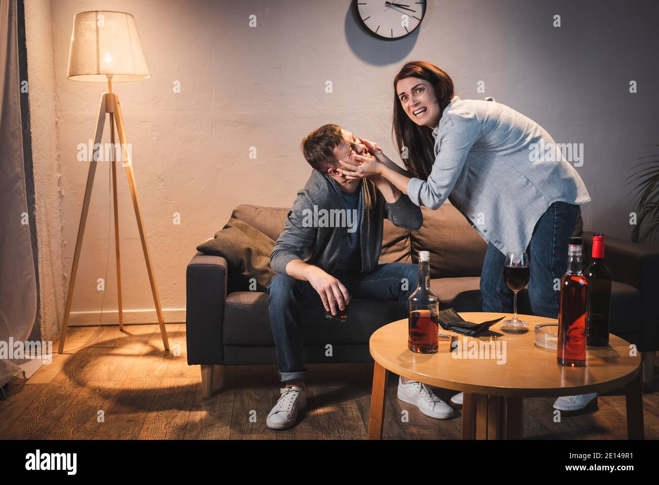 Alcoholism fight hi-res stock photography and images - Alamy