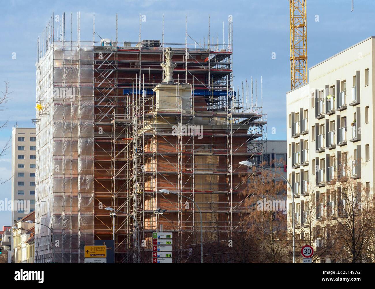Potsdam, Germany. 17th Dec, 2020. The construction site of the Potsdam ...