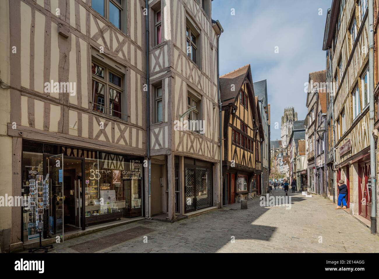 Historic street architecture in rouen hi-res stock photography and ...