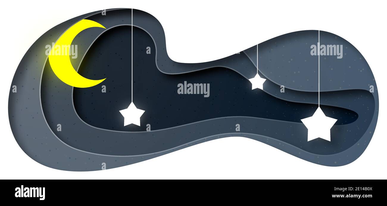 Moon in cartoon style Cut Out Stock Images & Pictures - Alamy