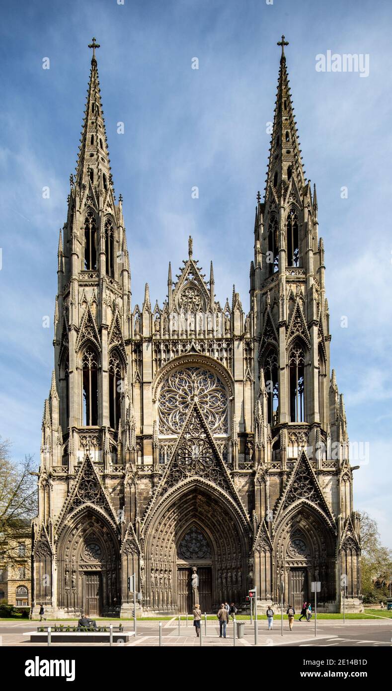 Rouen Normandy May 4th 2013 : Fascia of Saint Ouen, a Gothic Abbey ...