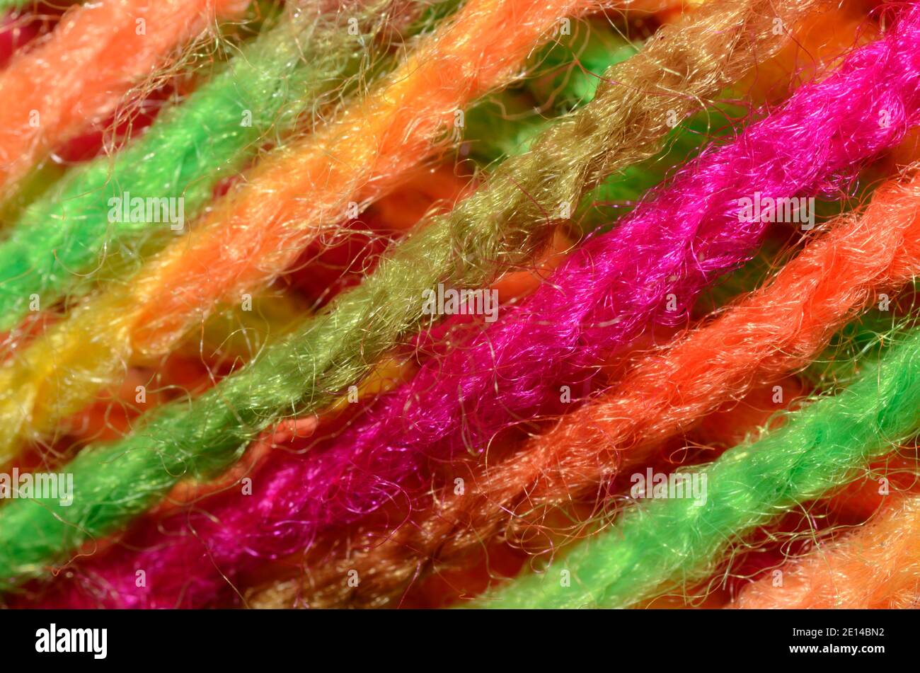 different colored colorful wool macro view Stock Photo - Alamy