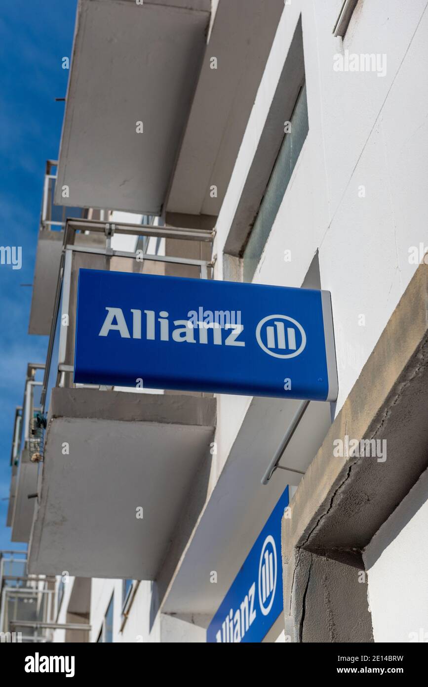 Paris, France - February 10, 2019 : Allianz insurance logo and text ...