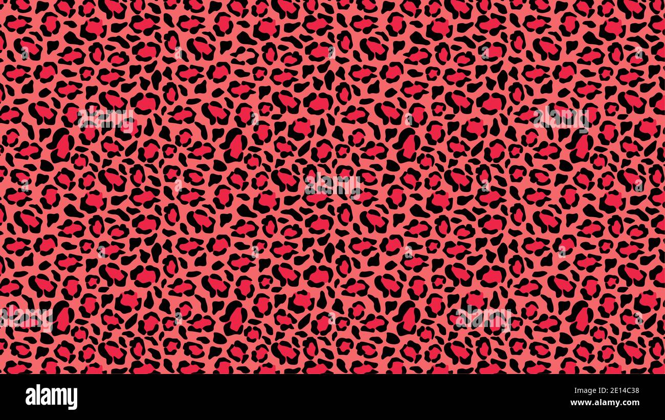 Puma skin red camouflage background. Cheetah crimson spots with black ...