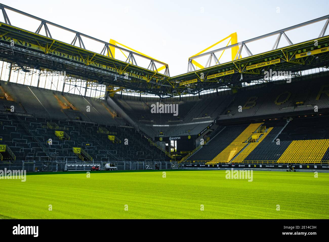DORTMUND, GERMANY - 12 AUGUST 2020: Signal Iduna Park. Football stadium ...