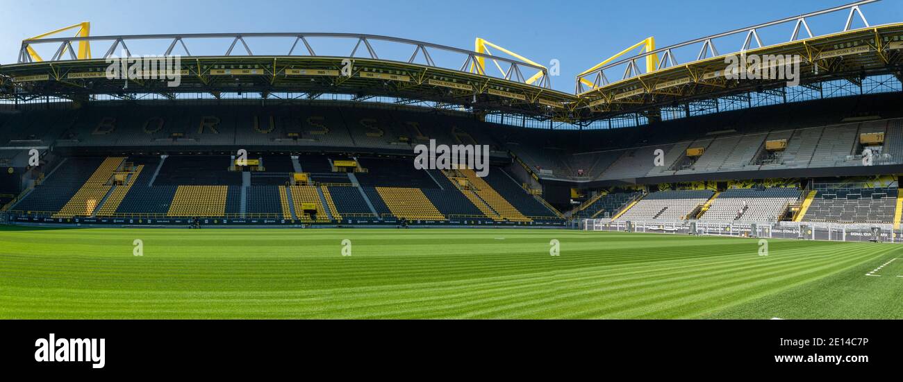 DORTMUND, GERMANY - 12 AUGUST 2020: Signal Iduna Park. Football stadium ...