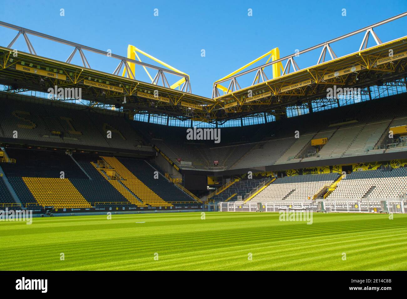 DORTMUND, GERMANY - 12 AUGUST 2020: Signal Iduna Park. Football stadium ...