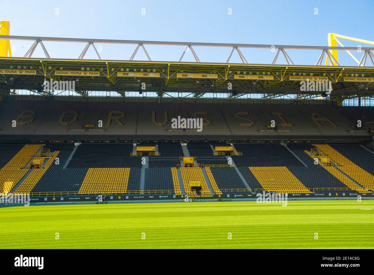 DORTMUND, GERMANY - 12 AUGUST 2020: Signal Iduna Park. Football stadium ...