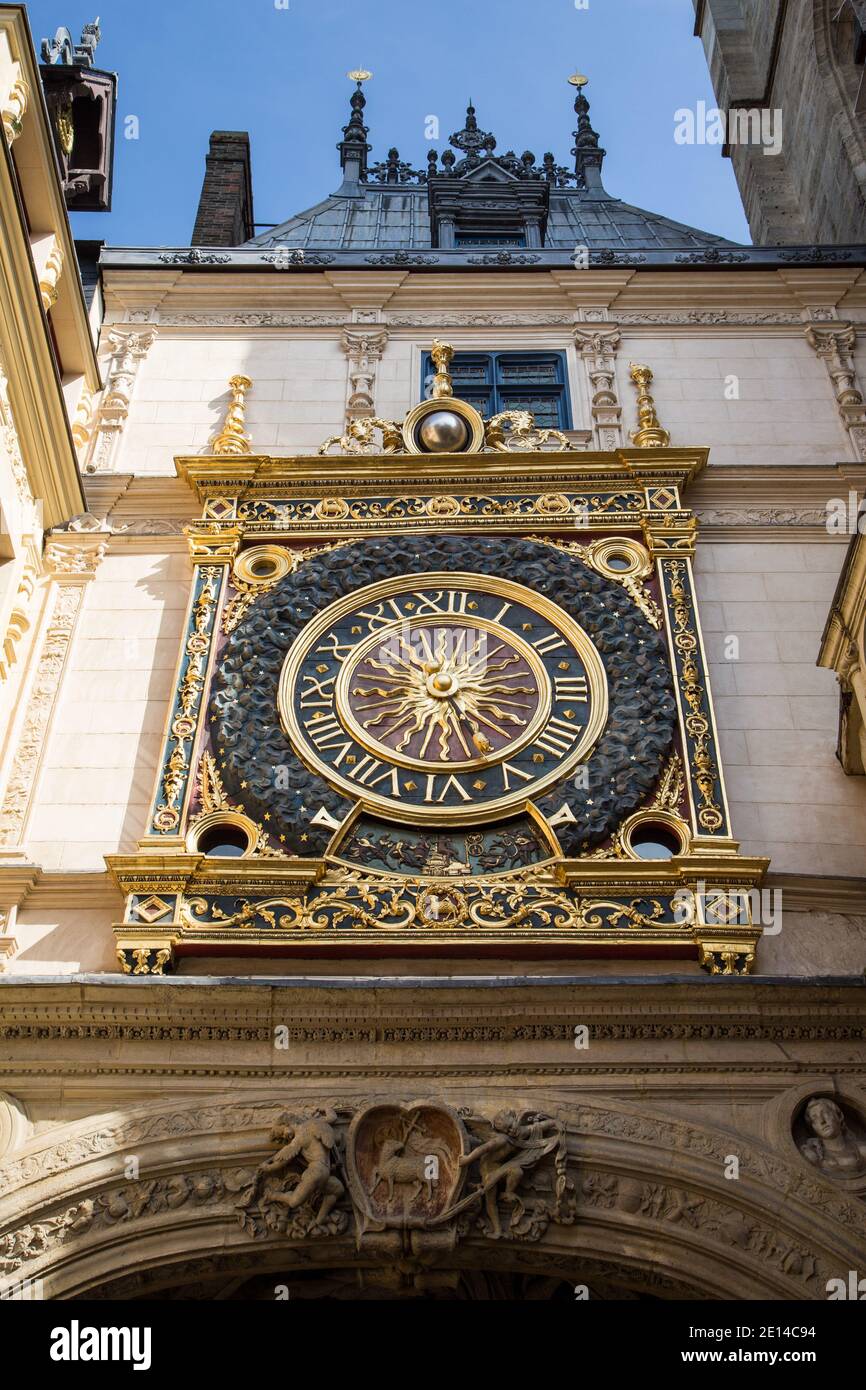 The Gros Horloge is a fourteenth-century astronomical clock in Rouen ...