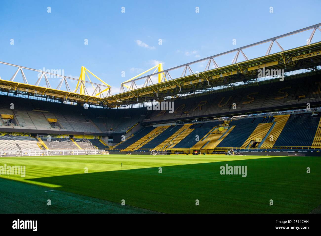 DORTMUND, GERMANY - 12 AUGUST 2020: Signal Iduna Park. Football stadium ...