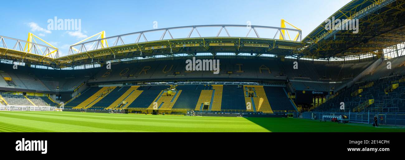 DORTMUND, GERMANY - 12 AUGUST 2020: Signal Iduna Park. Football stadium ...