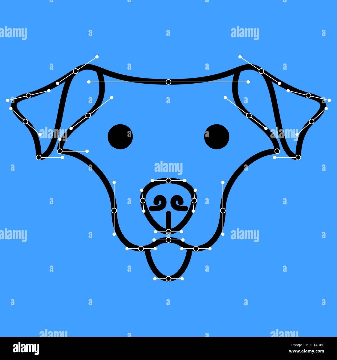 Silhouette dog in form Stock Vector Images - Alamy