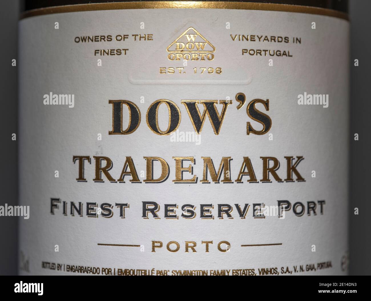 Dows trademark finest reserve port hi-res stock photography and images ...
