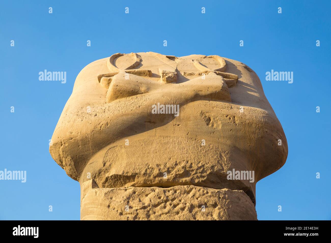 Egypt, Luxor, Karnak Temple, Colossi in Temple of Amun Stock Photo - Alamy