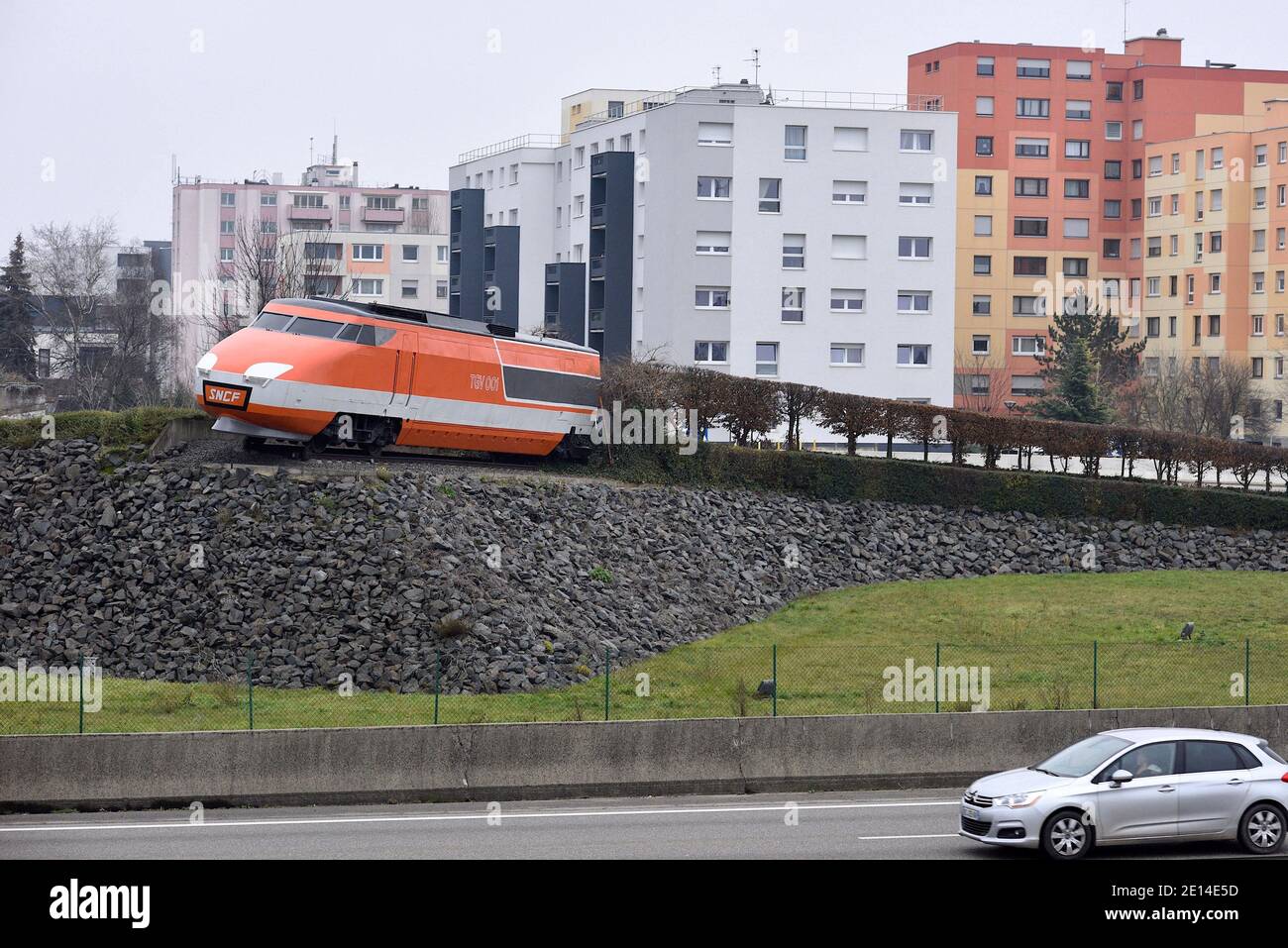 The TGV 001, SNCF's first experimental turbotrain, was put into service ...
