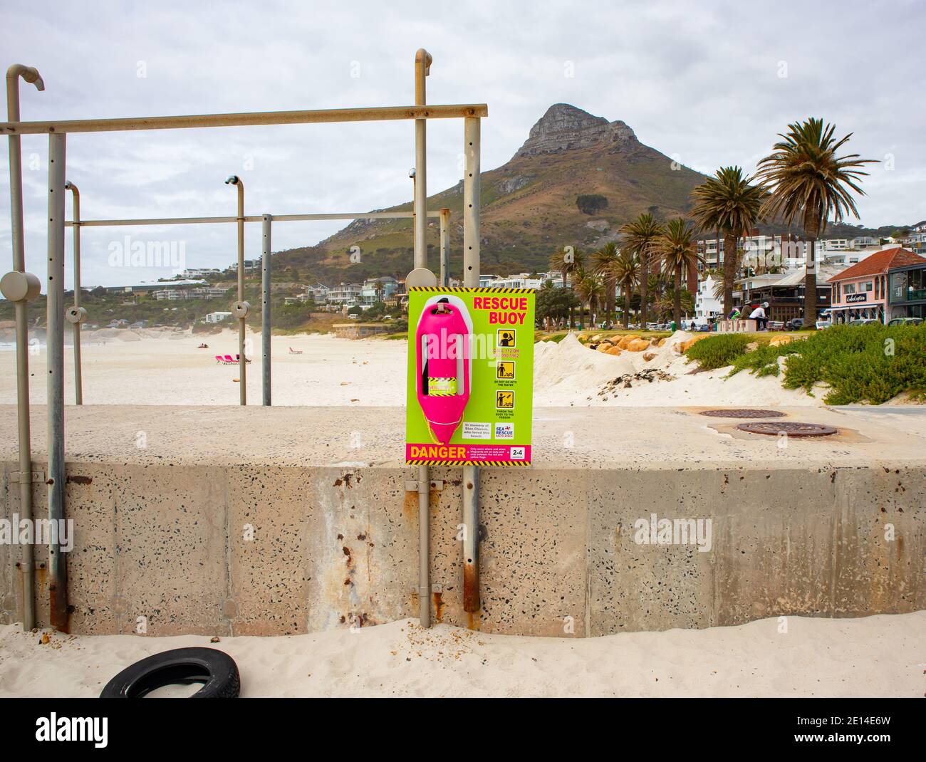 Camps Bay- Cape Town, South Africa - 23/11/2020 Colorful pink rescue ...