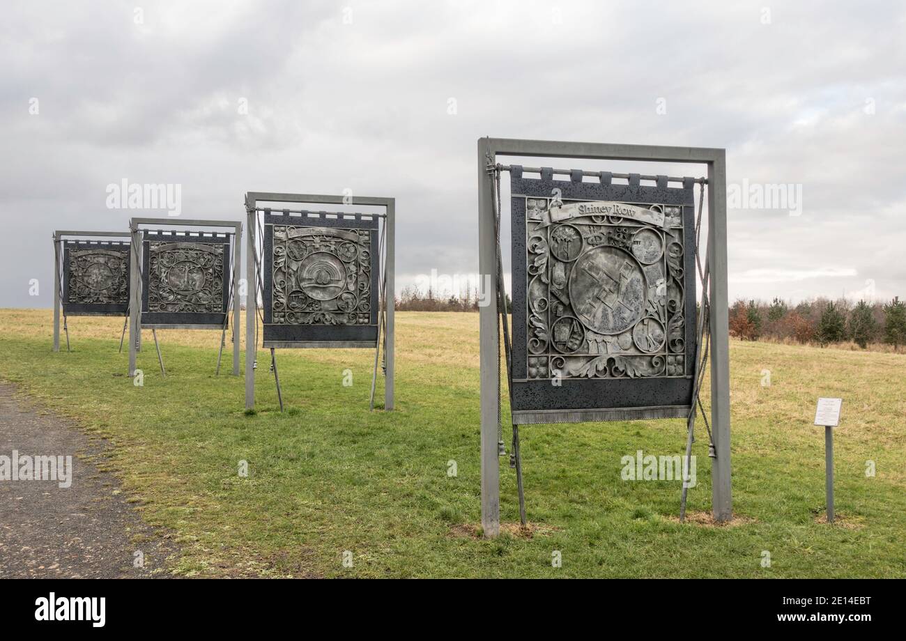 Gala Day sculpture by artist Craig Knowles in the style of miners ...