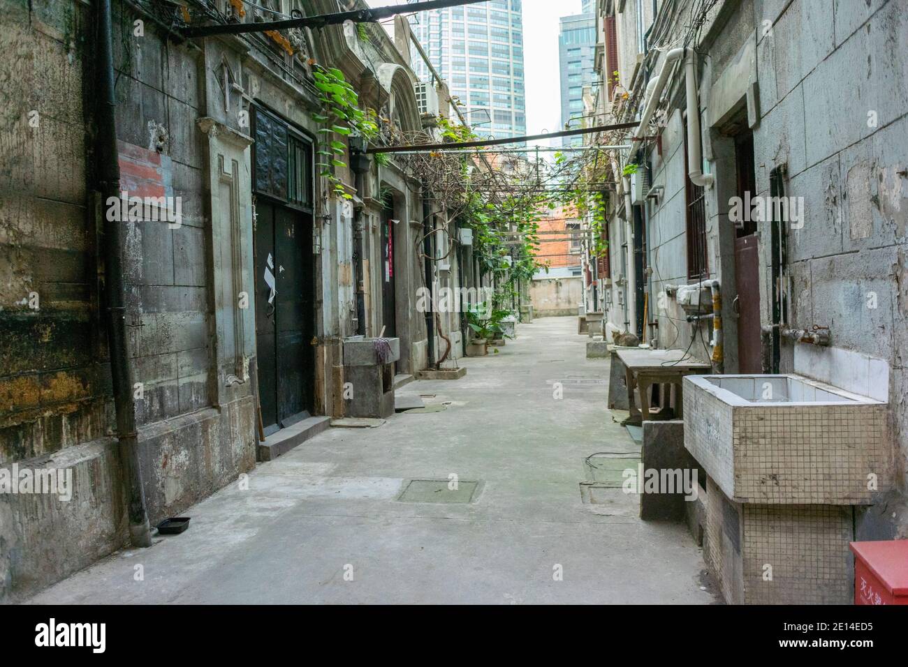 Shanghai, CHINA, Empty, VIntage Neighborhood, City Center, Old ...