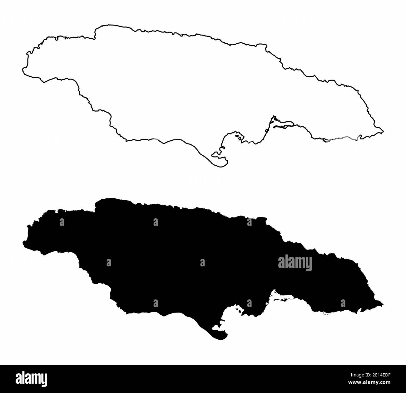 Vector isolated illustration jamaica Black and White Stock Photos ...