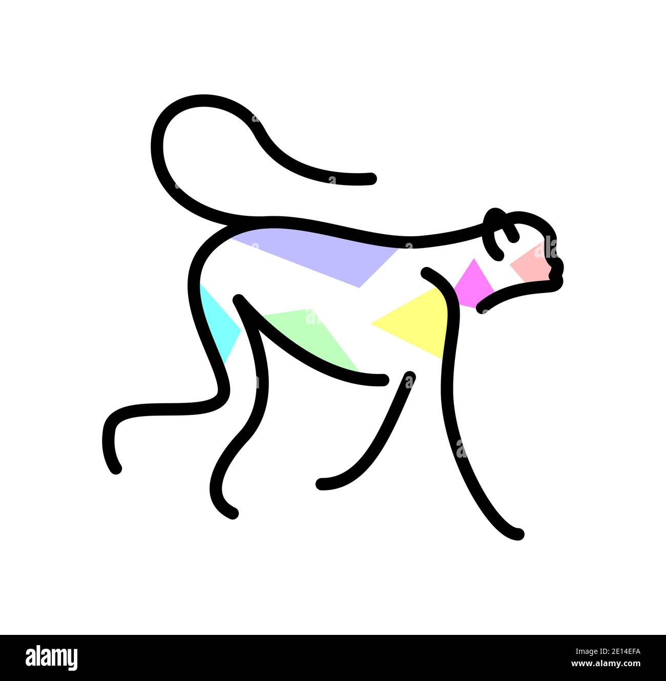 Vector monkey in filling shapes style Stock Vector Image & Art - Alamy