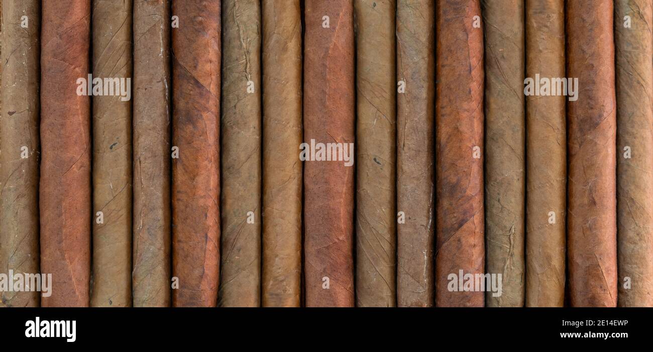 Cigars variety background, texture. Cuban quality handmade cigars ...