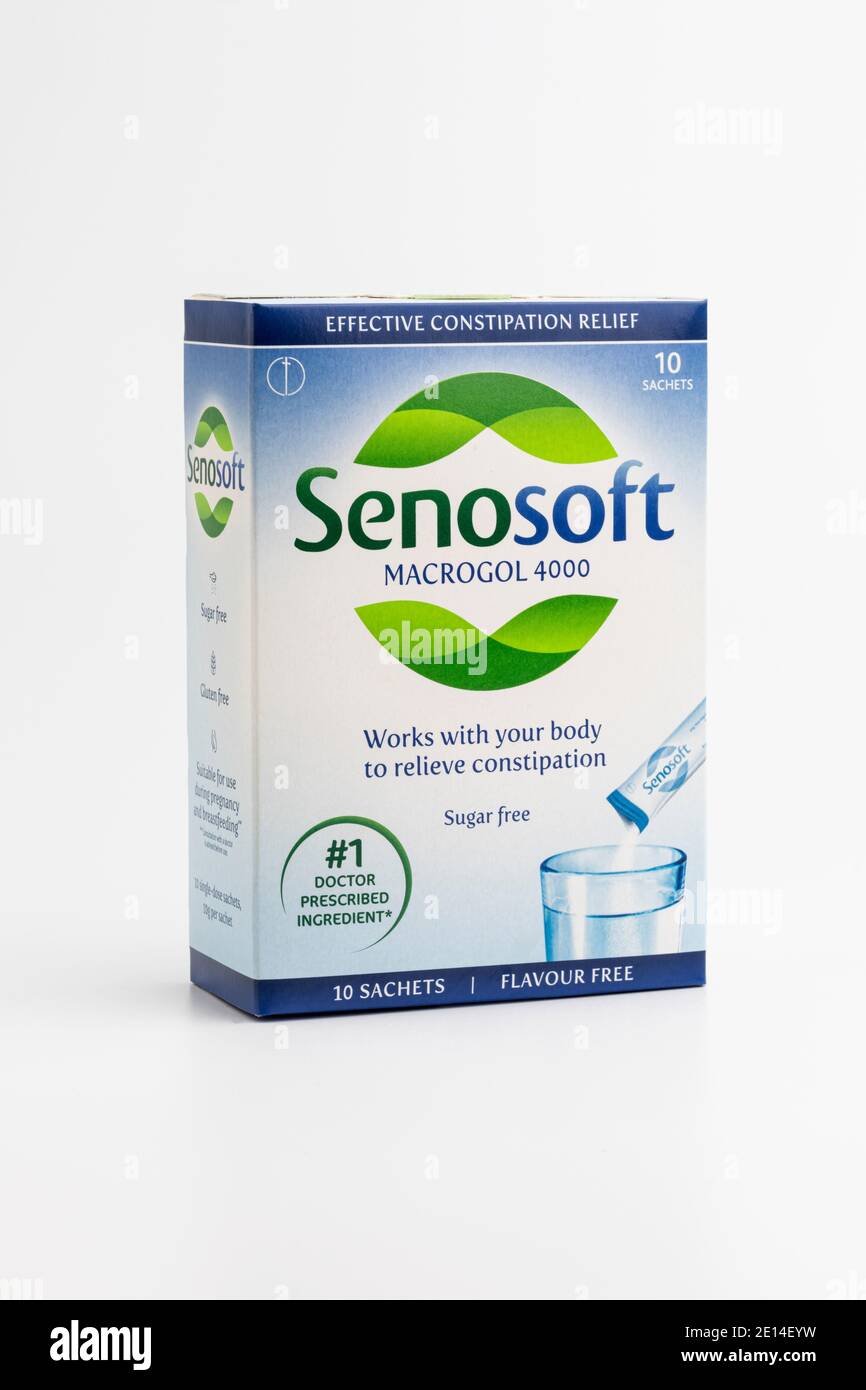 A box of Senosoft laxative sachets Stock Photo - Alamy