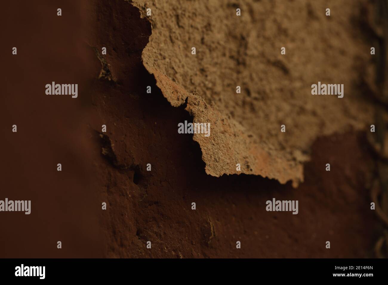 Detail of flaking old rough cast plaster Stock Photo - Alamy