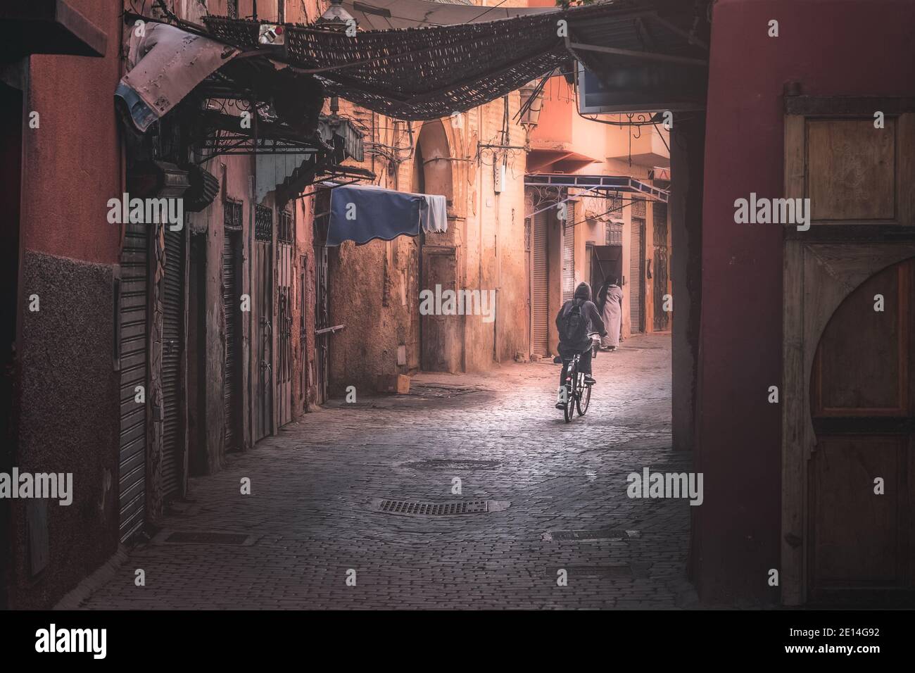 A quiet morning in the medina of Marrakech, Morocco Stock Photo - Alamy