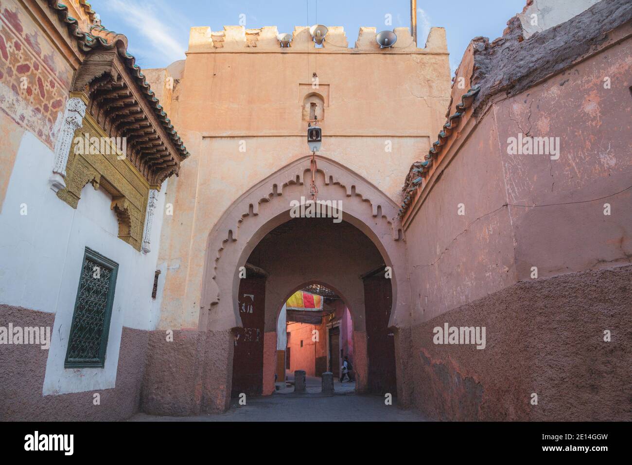 Traditional archway in the medina of Marrakech, Morocco Stock Photo - Alamy