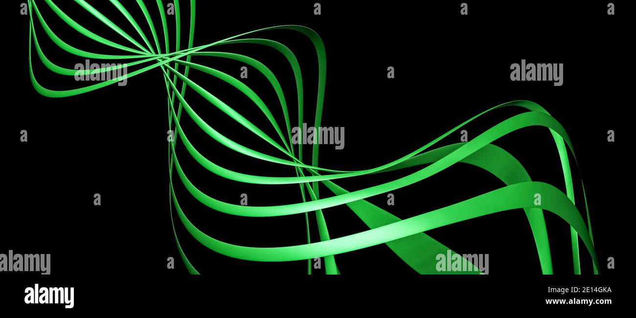 Abstract green wavy lines colorful hi-res stock photography and images ...
