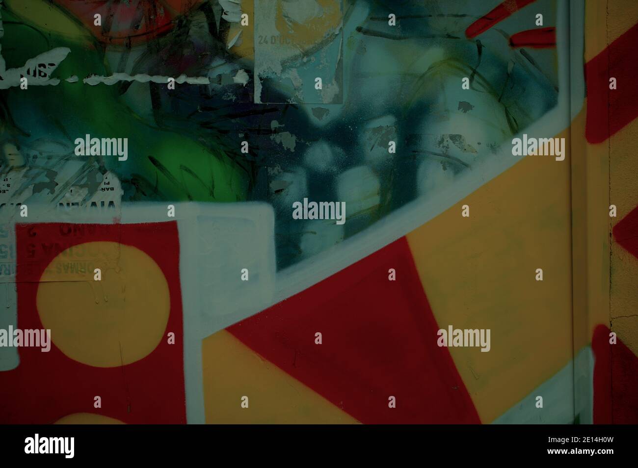 Messy colorful old wall background texture Stock Photo - Alamy