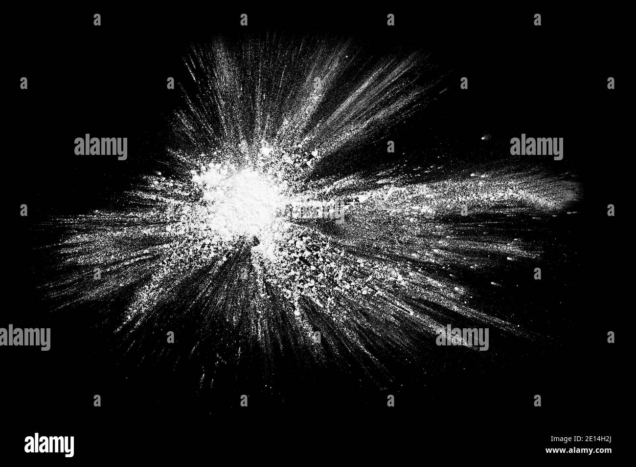 White powder splash dust on black background abstract texture Stock ...