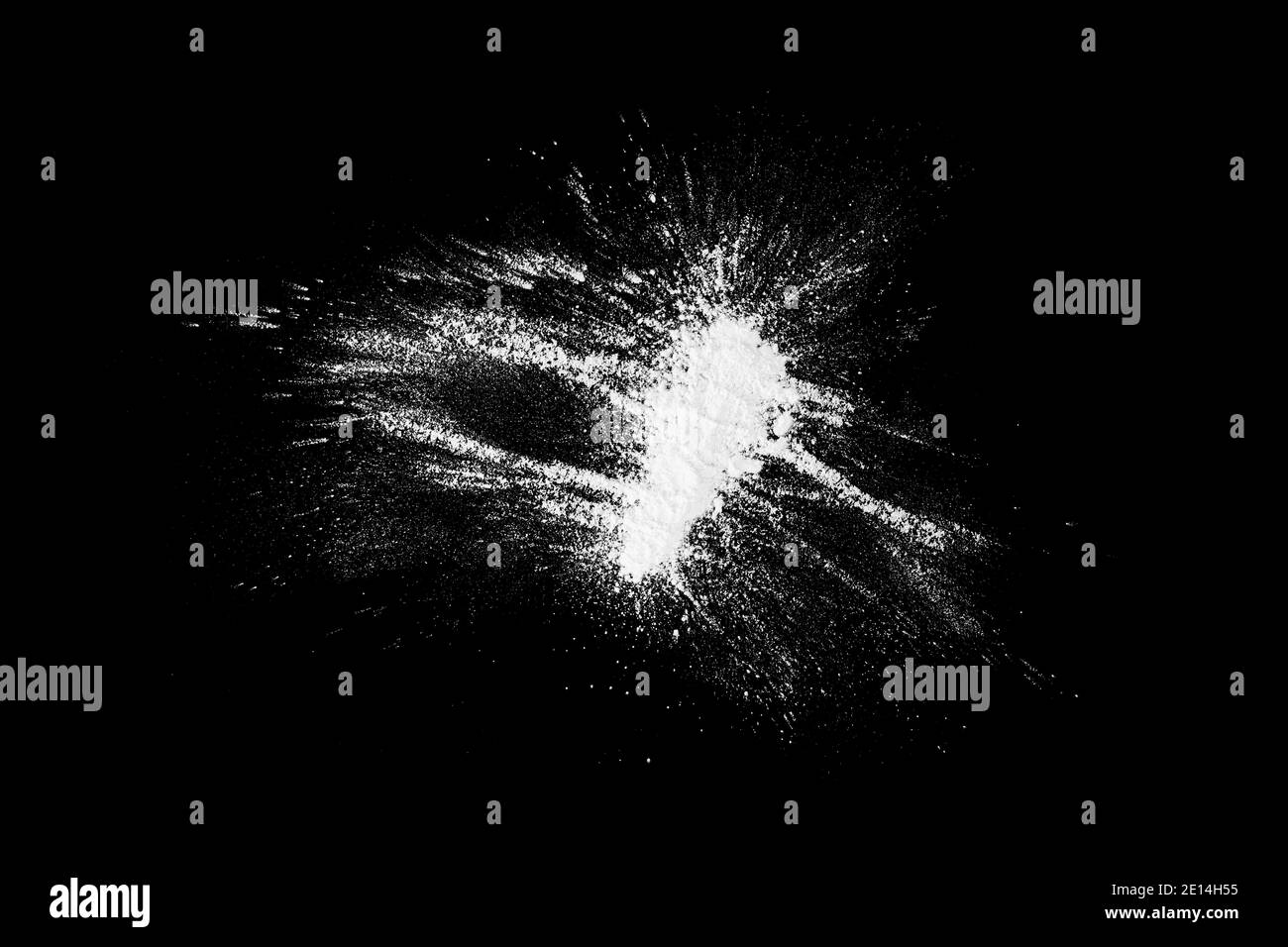 White powder splash dust on black background abstract texture Stock ...