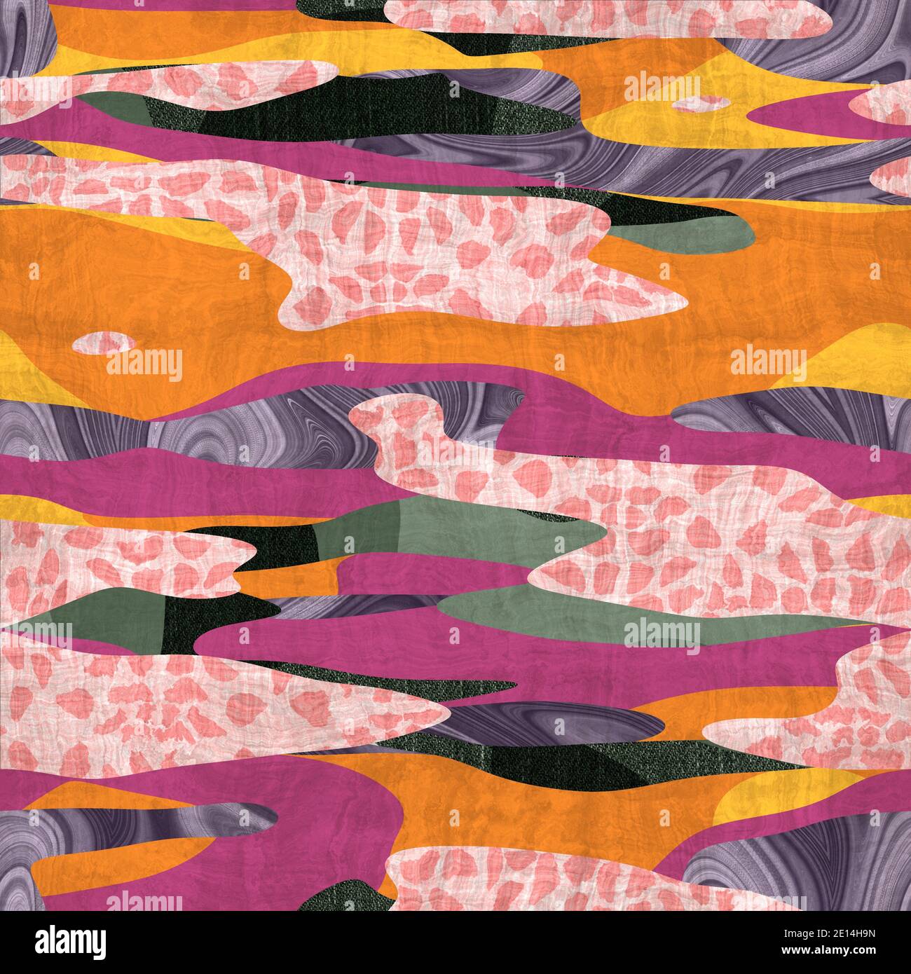 Seamless collage in camo shapes vivid montage Stock Photo - Alamy