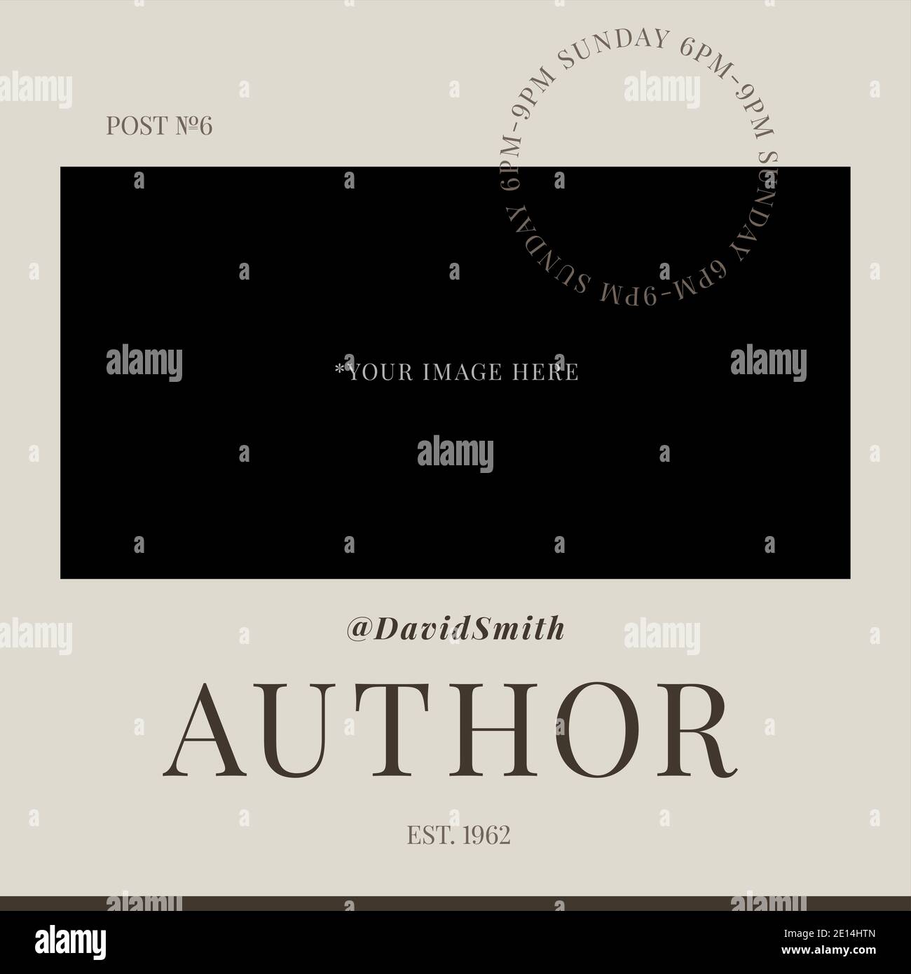 Aesthetic Rectangular Post Template. Place Your Photo Under Background ...