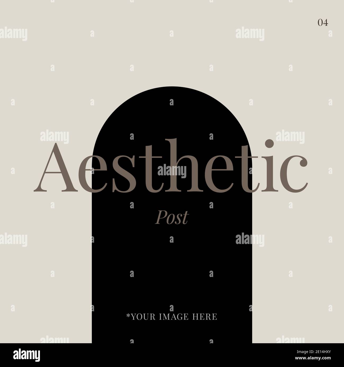 Social Media Aesthetic Post Template. Transparent Blank Background ...