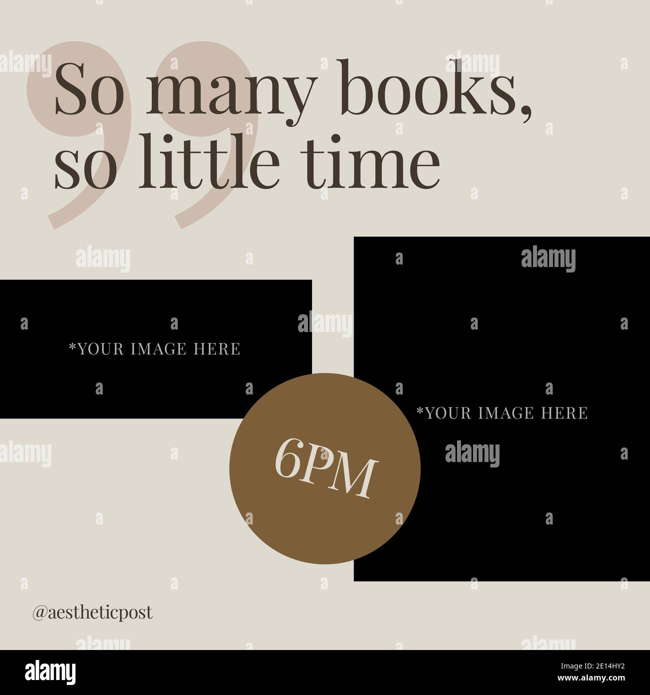 Aesthetic Rectangular and Square Post Template. Place Your Photo Under ...